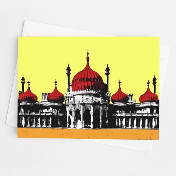 Royal Pavilion Greeting Card - Yellow A6 – Billy Brighton