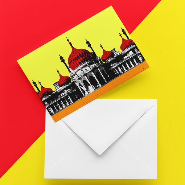 Royal Pavilion Greeting Card - Yellow A6 – Billy Brighton